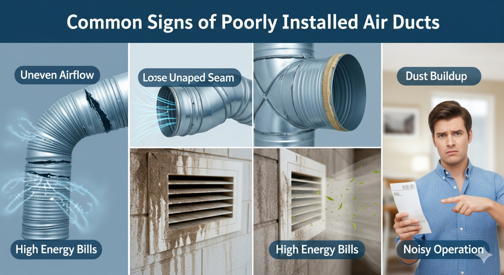 What Are the Common Signs of Poorly Installed Air Ducts? - Salute Air ...
